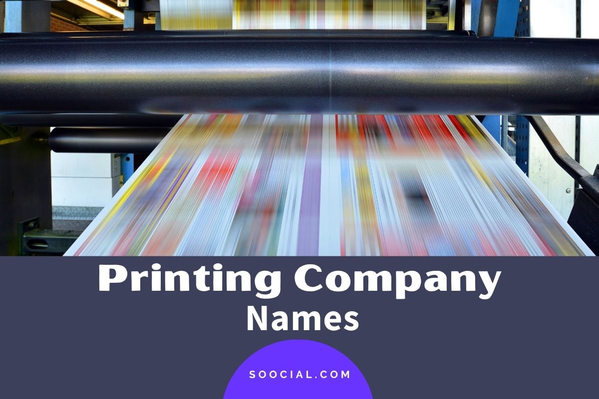 495 Catchy Printing Company Name Ideas Soocial